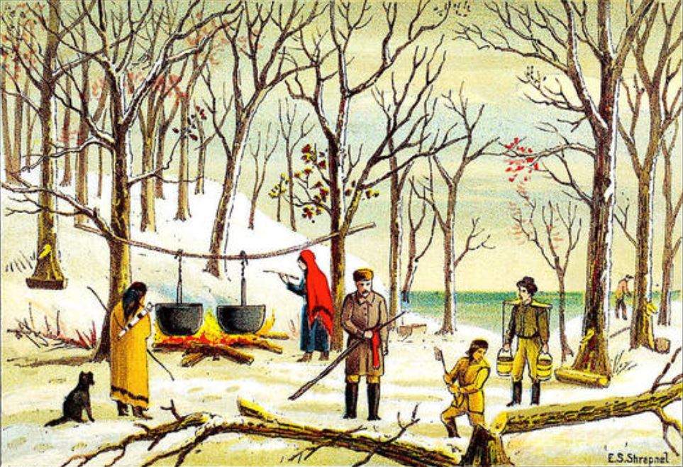 Solve "Making Maple Syrup in Canada, 1858" jigsaw puzzle online with ...