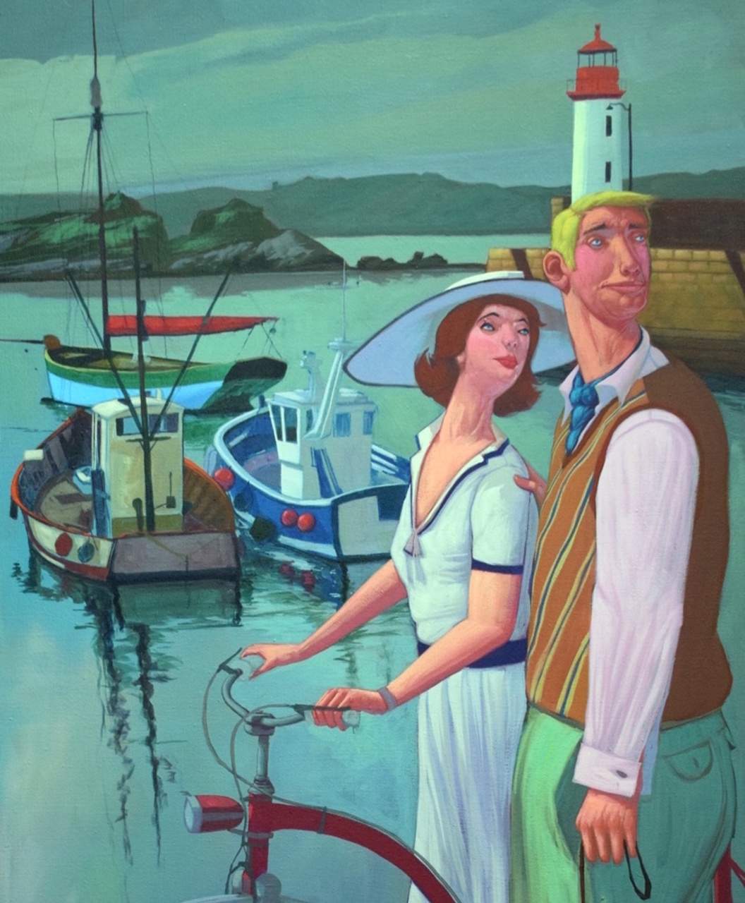 Solve Jacek Palucha Artwork - 'By the Harbour' jigsaw puzzle online ...