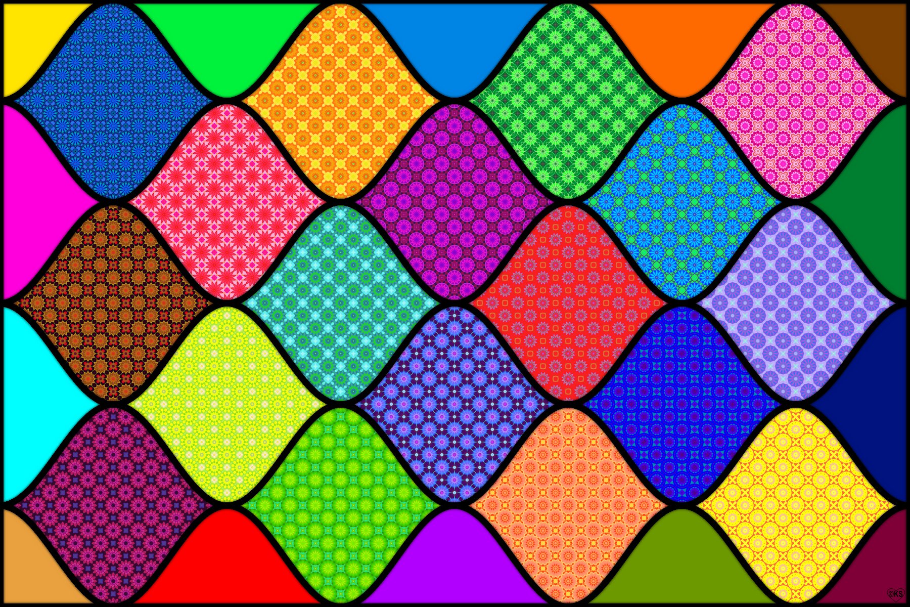 Solve Tessellations!! ~ XL jigsaw puzzle online with 294 pieces