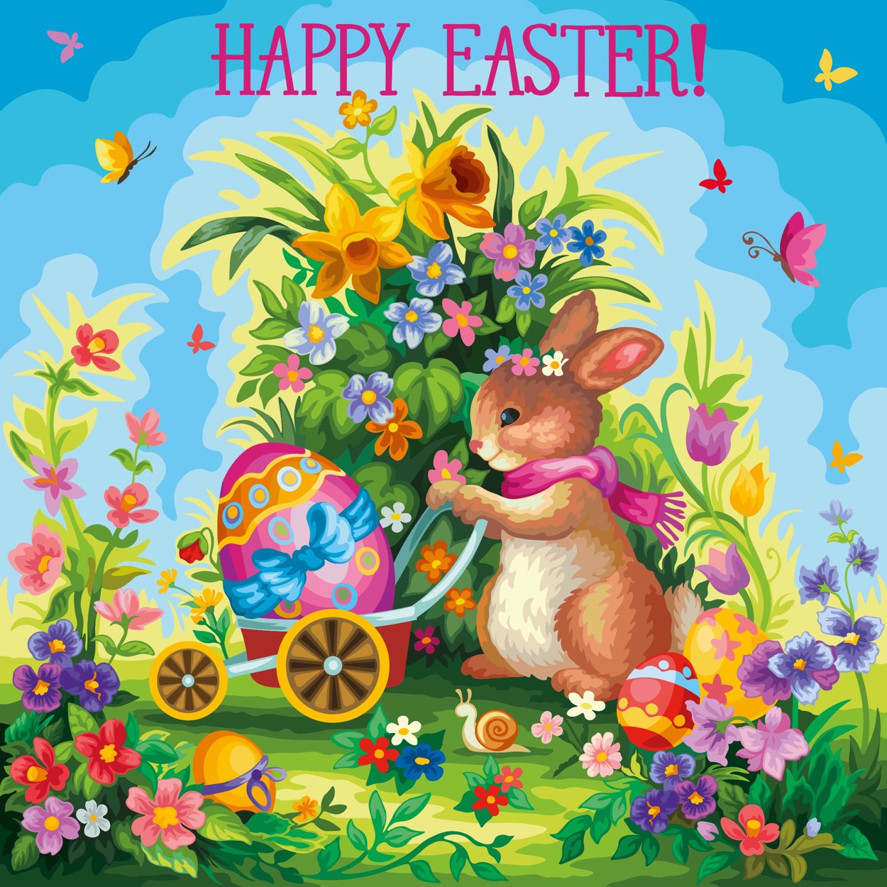 Solve Happy Easter! jigsaw puzzle online with 100 pieces