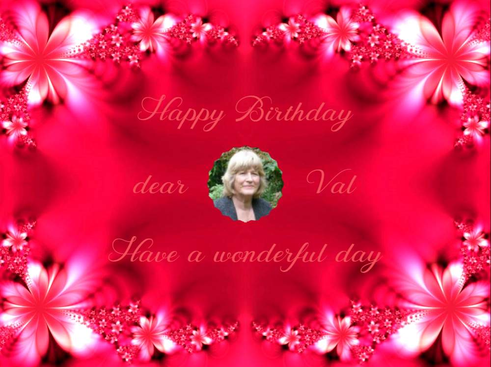 Solve Happy Birthday dear Val (valt46) jigsaw puzzle online with 12 pieces