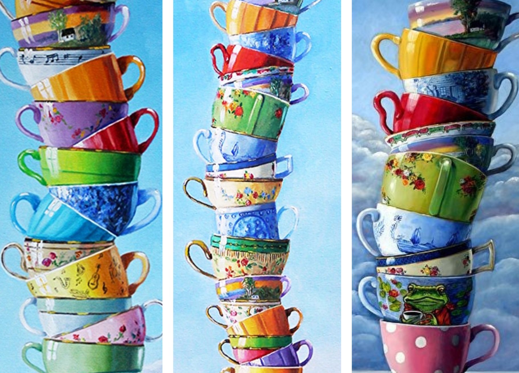 Solve Stax of Cups 1.554) jigsaw puzzle online with 70 pieces