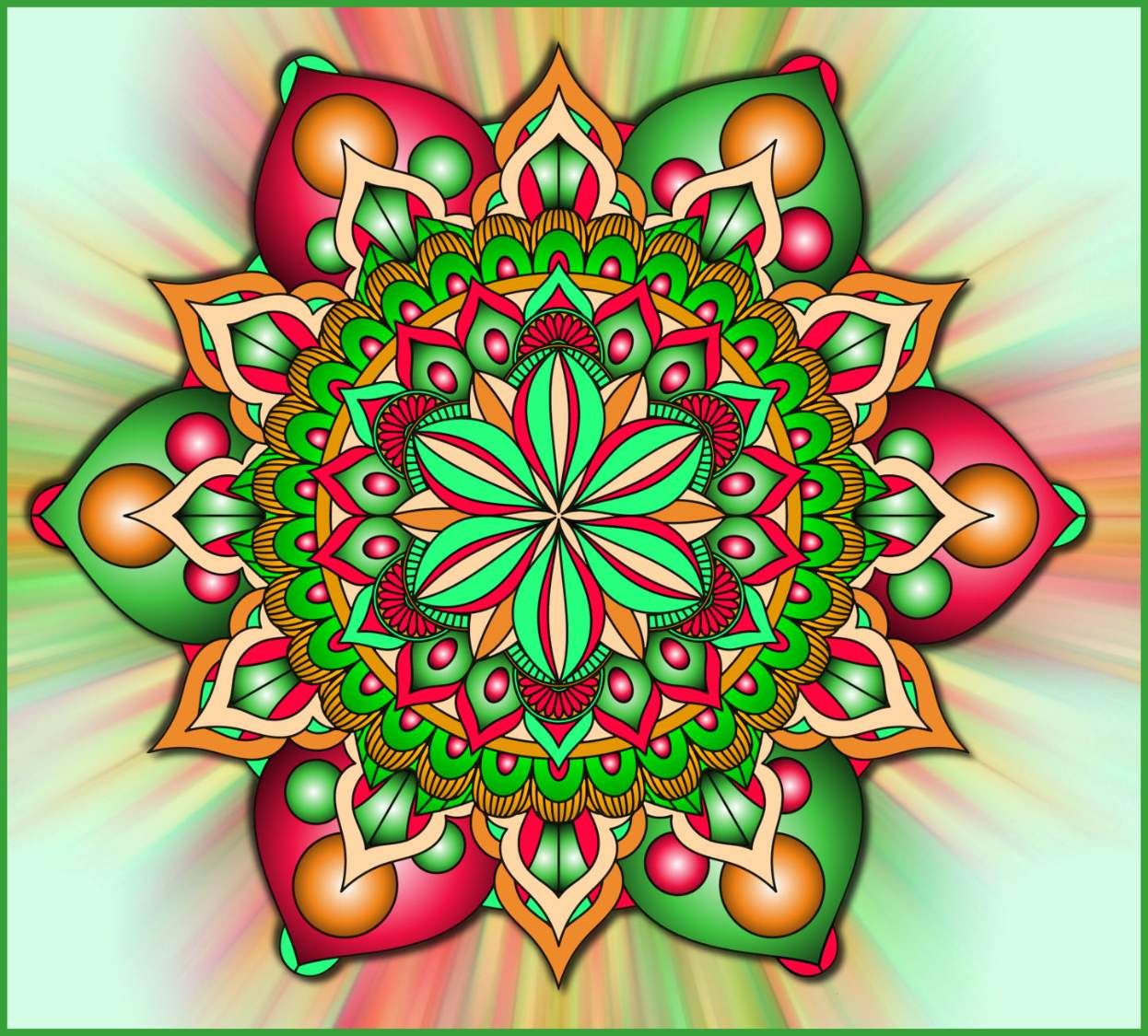 Solve MANDALA COLORING-01 (10) jigsaw puzzle online with 72 pieces