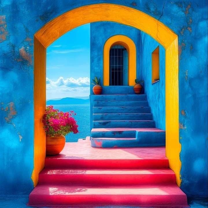 Solve Colorfull house by Gina jigsaw puzzle online with 100 pieces