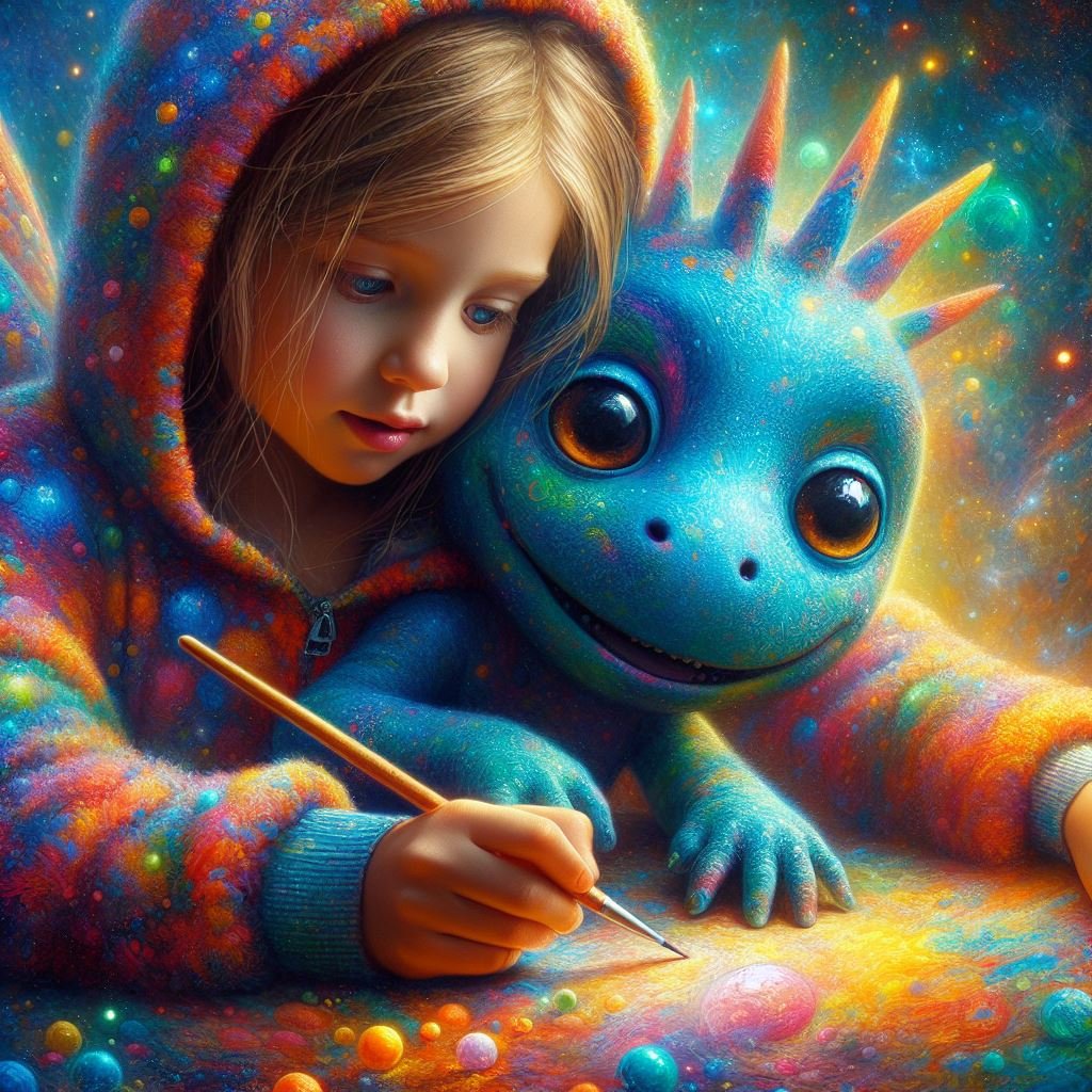 Solve My monster friend jigsaw puzzle online with 121 pieces