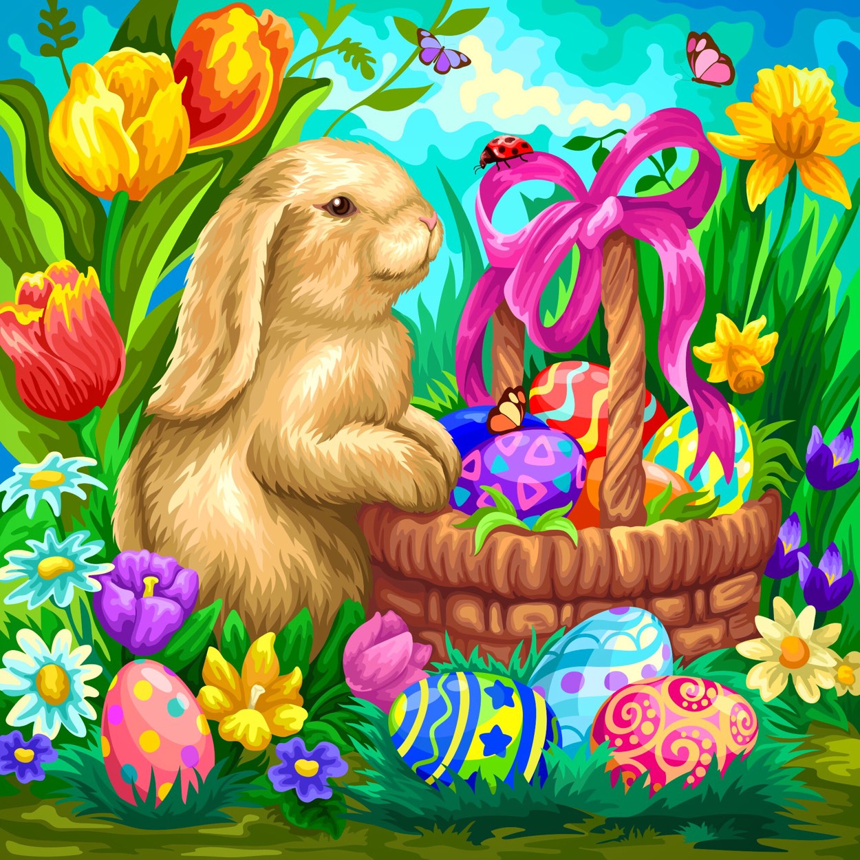 Jigsaw Puzzle | Easter Bunny | 100 pieces | Jigidi