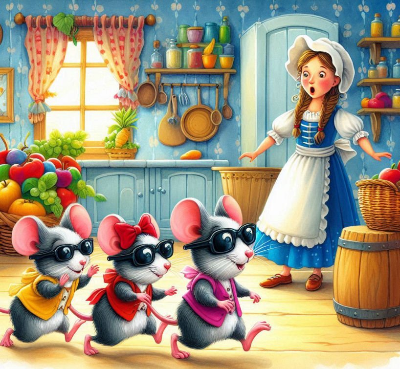 Solve 3 Blind Mice jigsaw puzzle online with 72 pieces