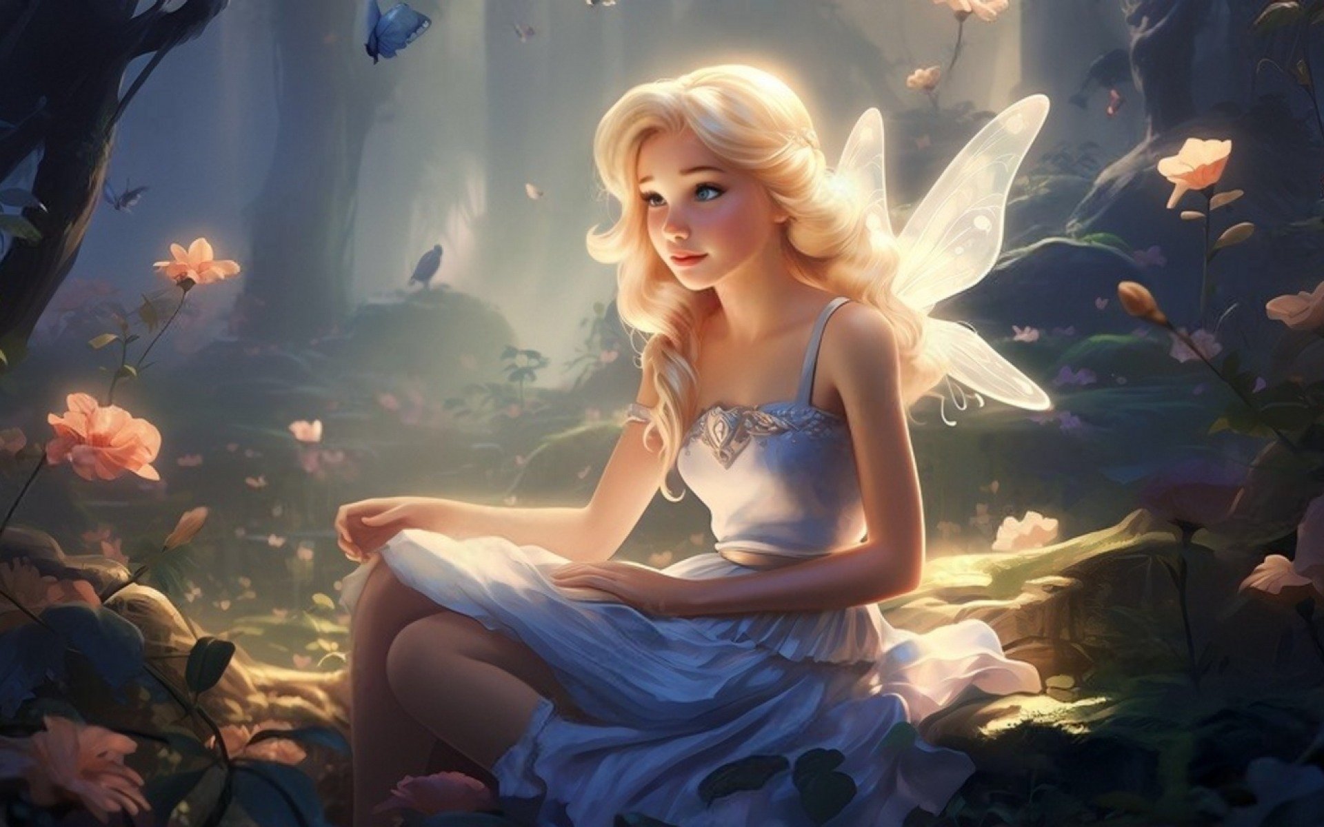 Solve Fairy Relaxing in the forest jigsaw puzzle online with 400 pieces
