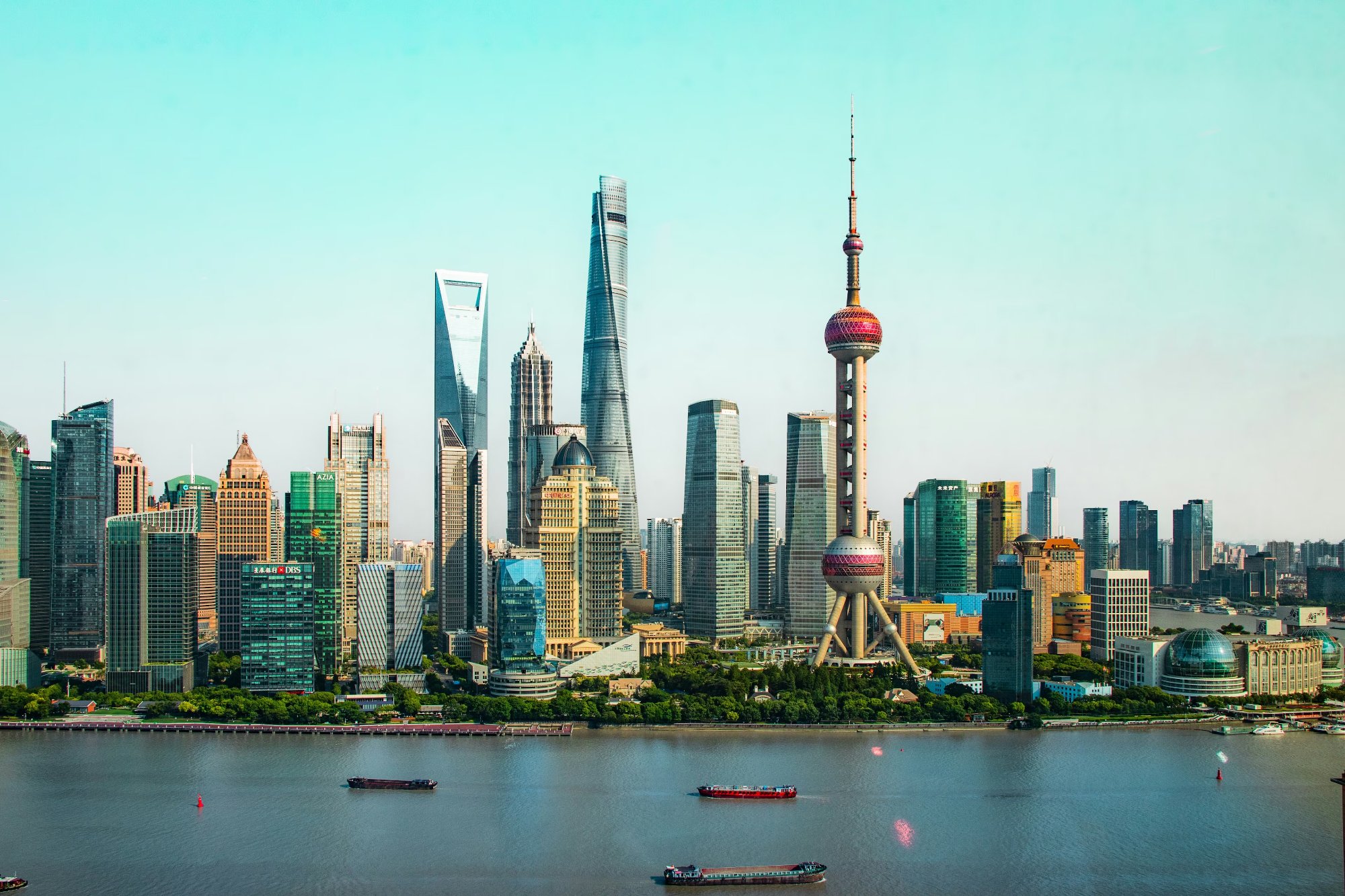 Solve Iconic skyline of Shanghai, China, with the Huangpu River in the ...