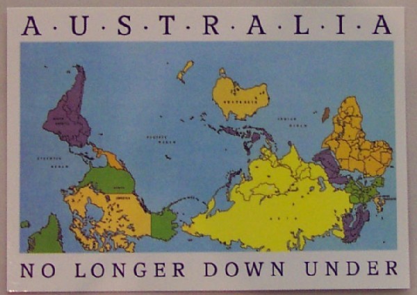 Solve Down side up world map jigsaw puzzle online with 35 pieces