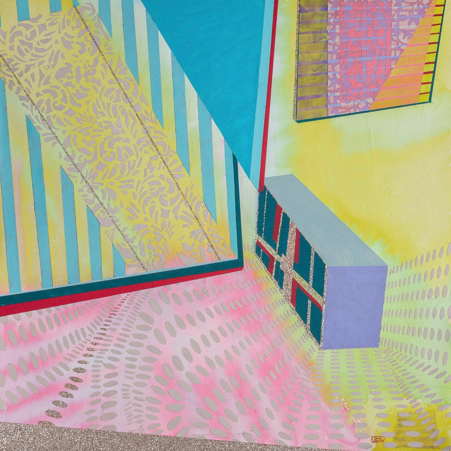 Solve Barbara Kemp Cowlin, Askew #94: A Glimmer of Hope, 2020, acrylic on panel jigsaw puzzle ...