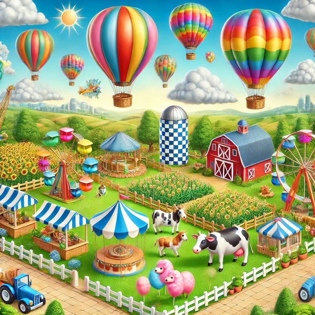 Solve County Fair jigsaw puzzle online with 49 pieces