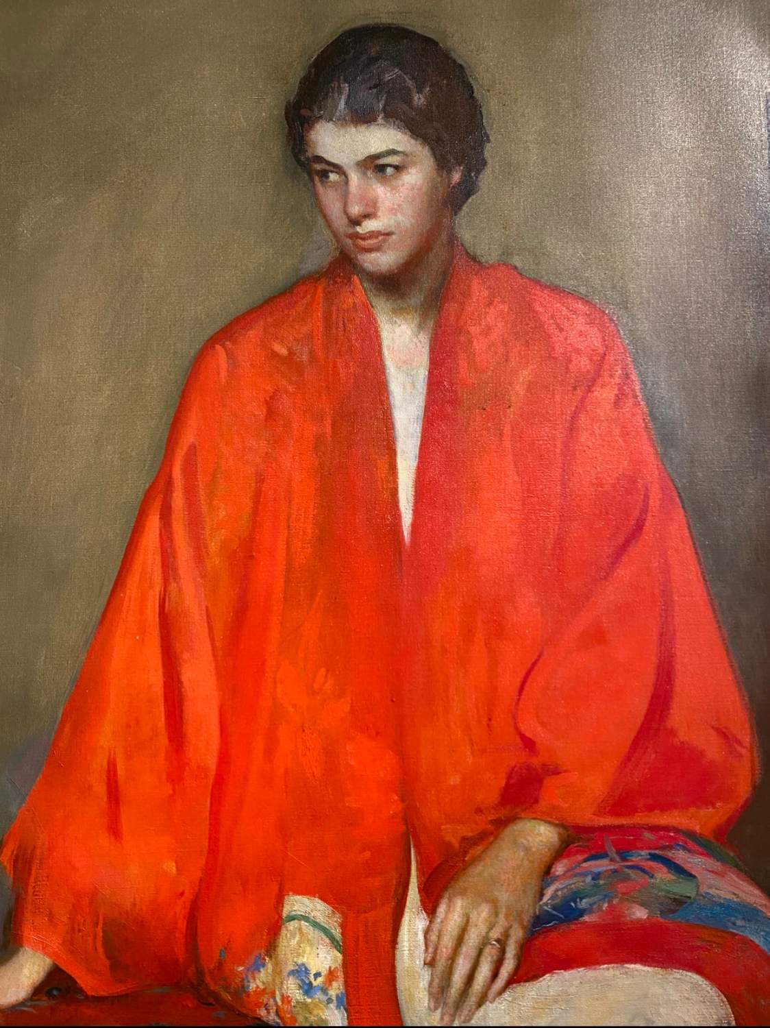 Solve Elizabeth in Red or Red Kimono 1928 by Frederick Bosley jigsaw ...