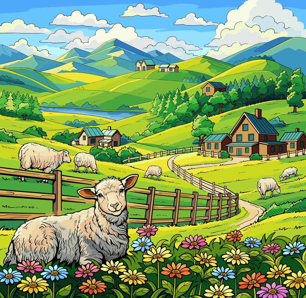 Solve Sheep jigsaw puzzle online with 225 pieces