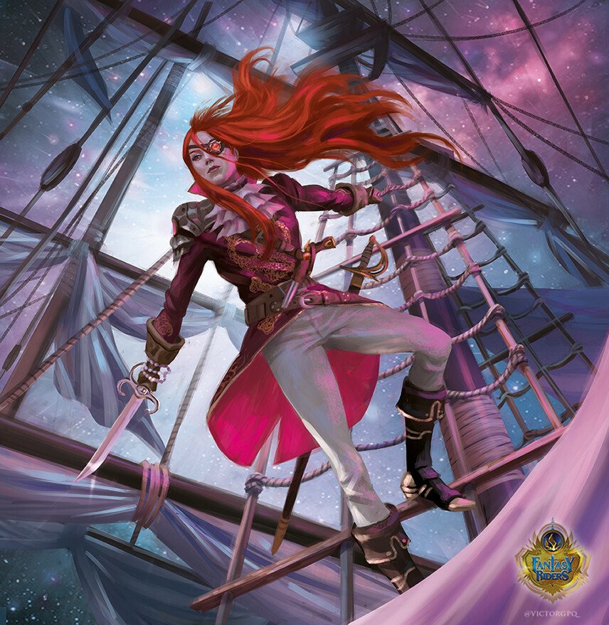 Solve Fantasy Riders, Captain jigsaw puzzle online with 196 pieces