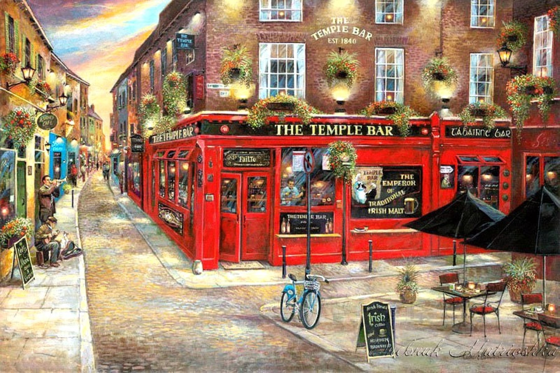 Solve Temple Bar jigsaw puzzle online with 96 pieces