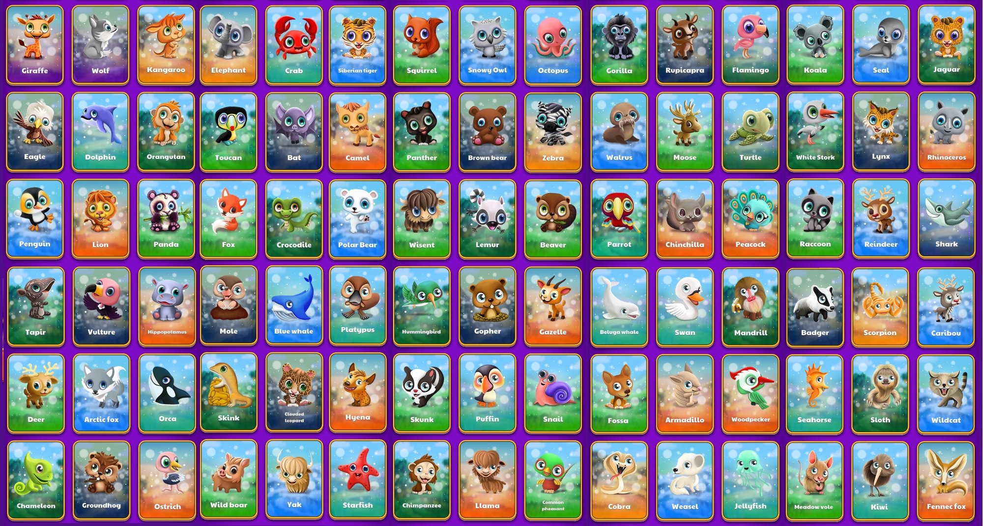 Solve Animals jigsaw puzzle online with 66 pieces