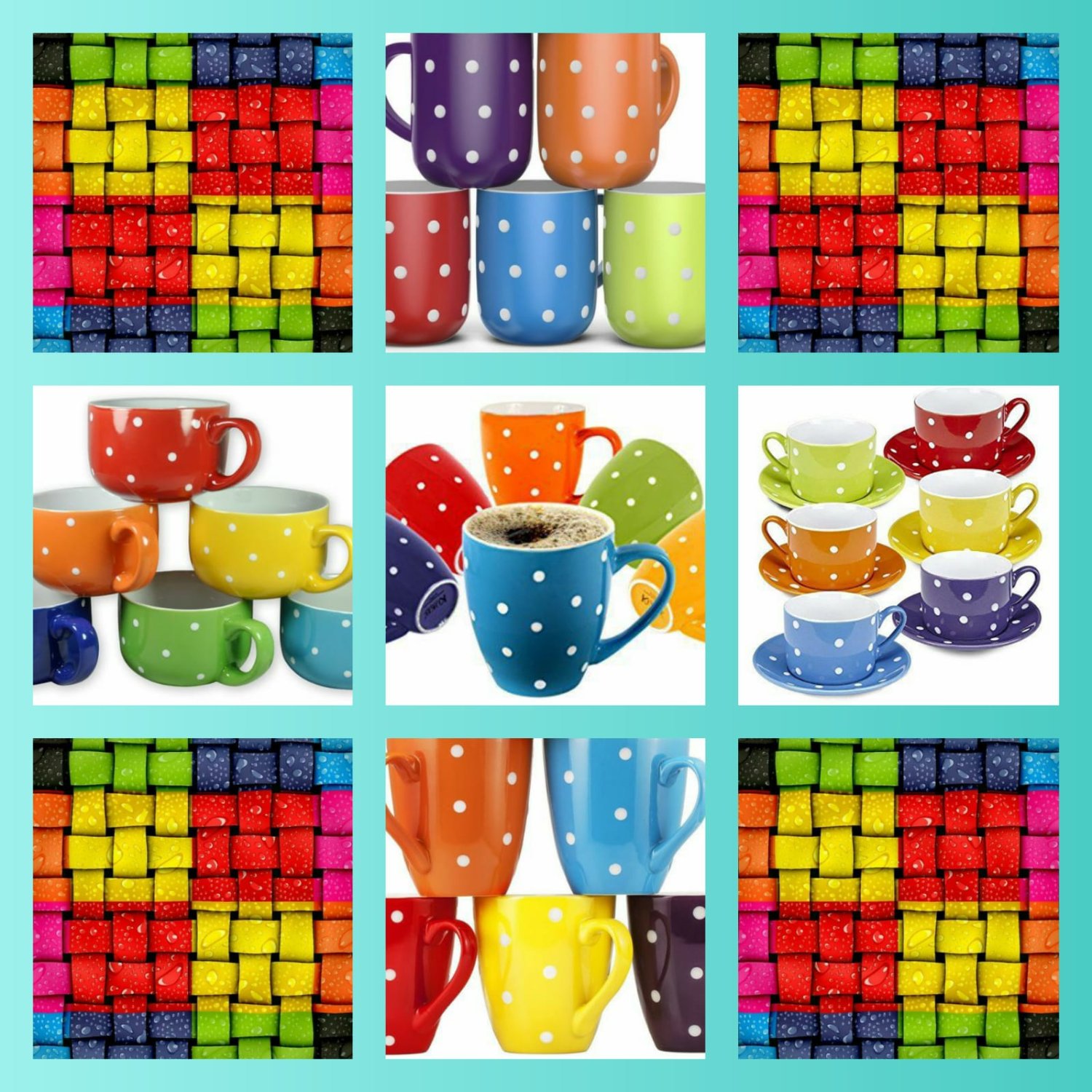 Solve Stax of Cups (1,443) jigsaw puzzle online with 81 pieces