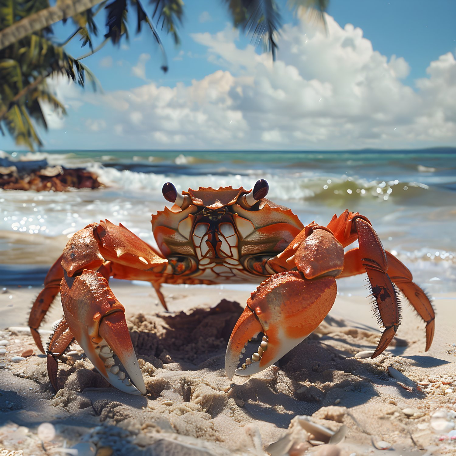 Solve Crab on the Beach 01 jigsaw puzzle online with 289 pieces