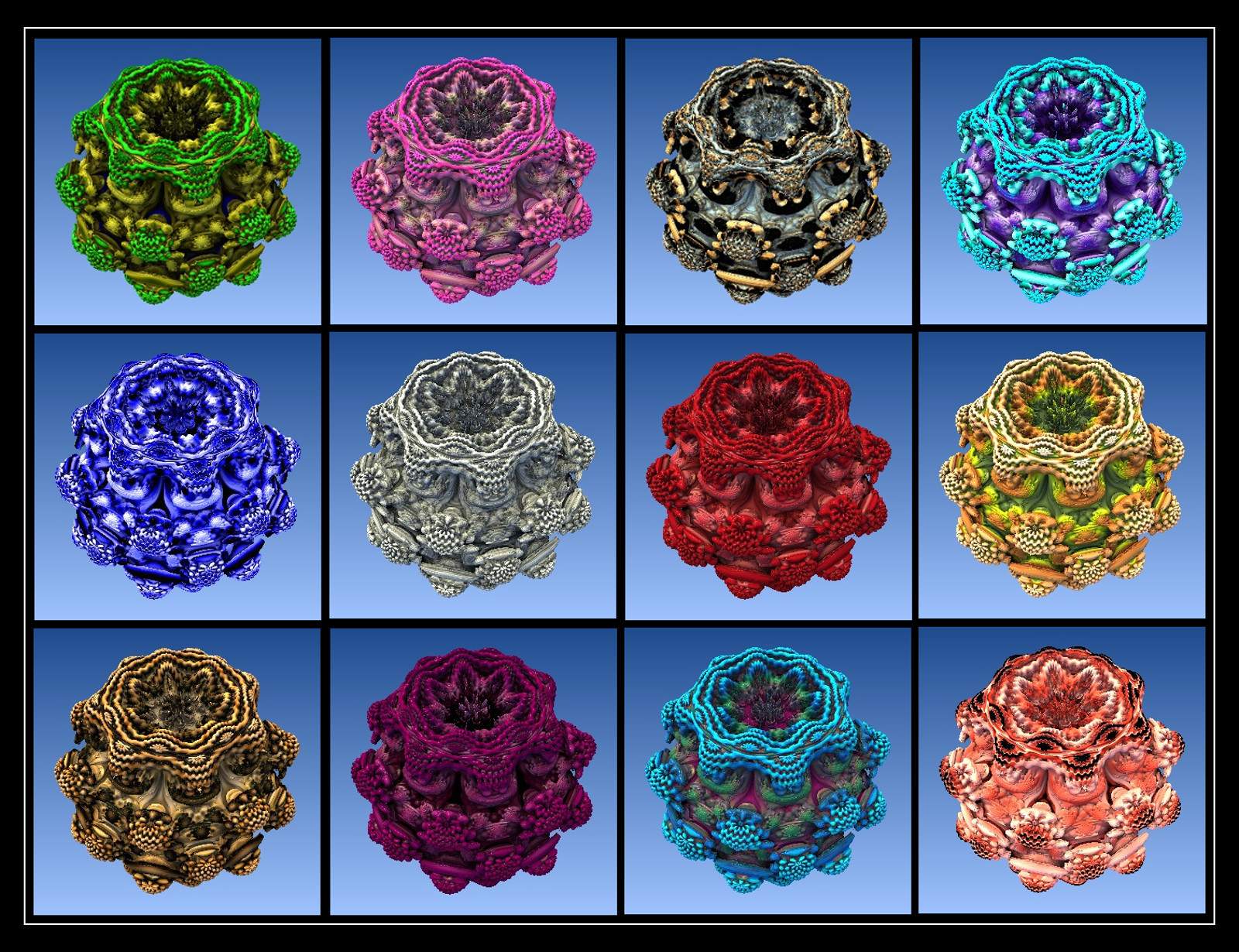 Solve Colorful Fractals #2 jigsaw puzzle online with 520 pieces