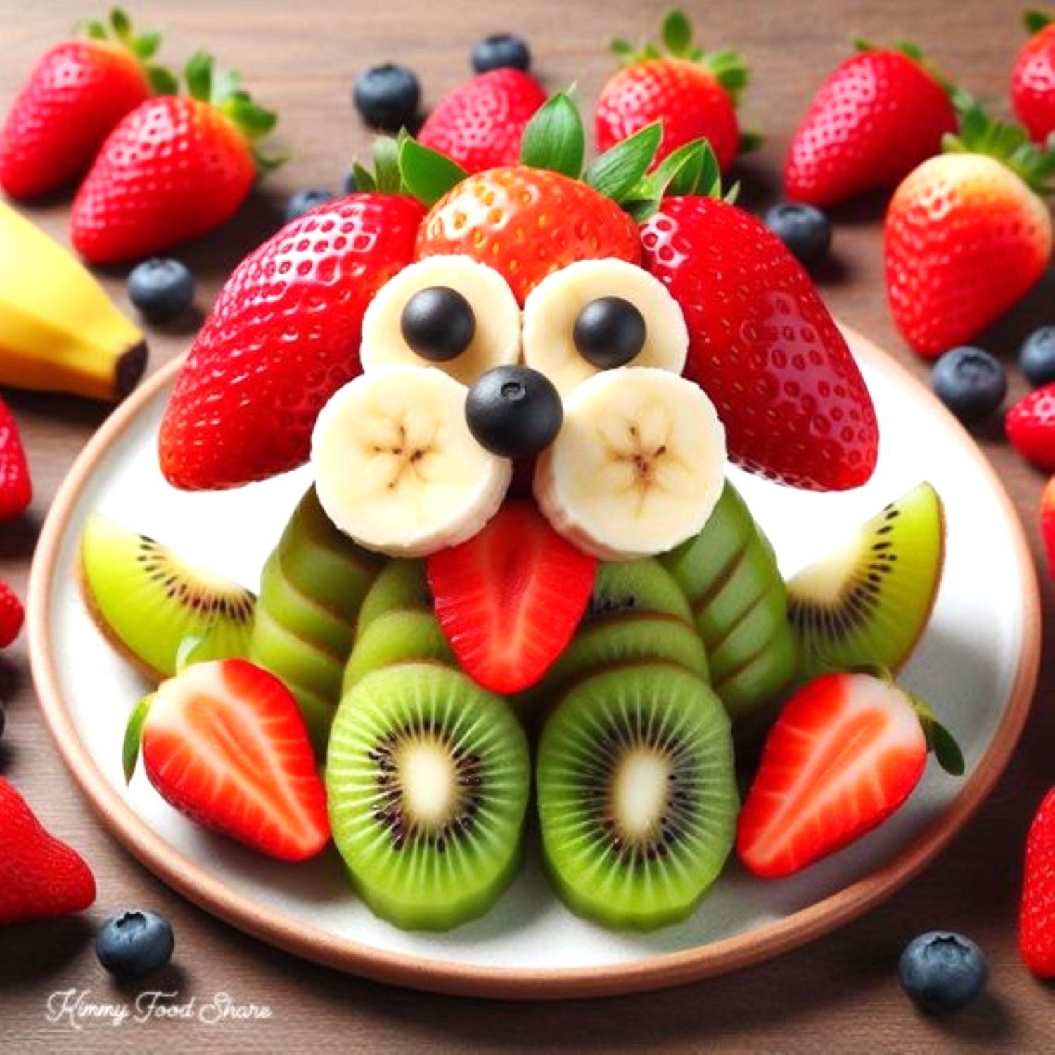 Solve Dog Fruit Art jigsaw puzzle online with 225 pieces