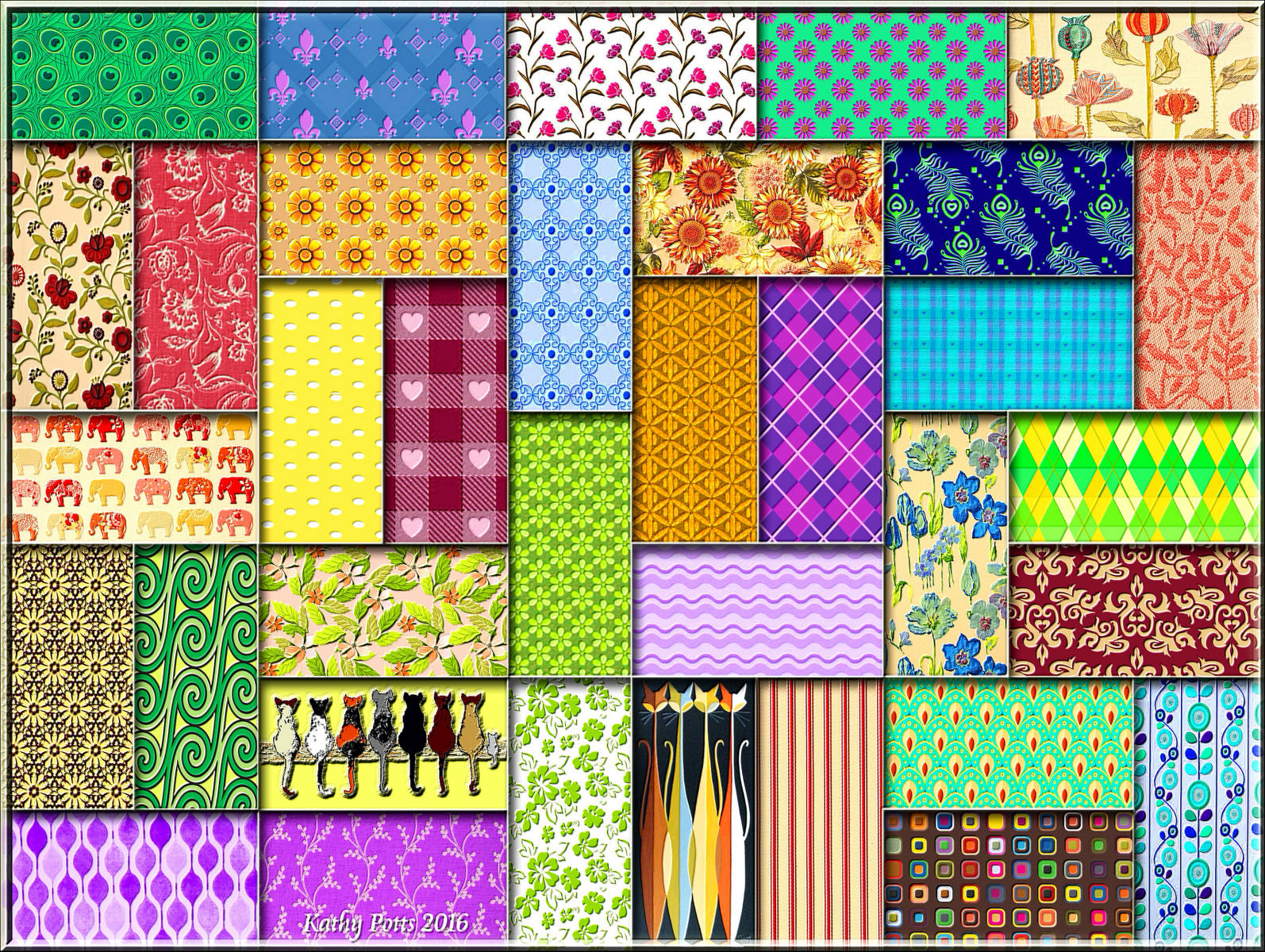 Solve Rectangle Mosaic jigsaw puzzle online with 192 pieces