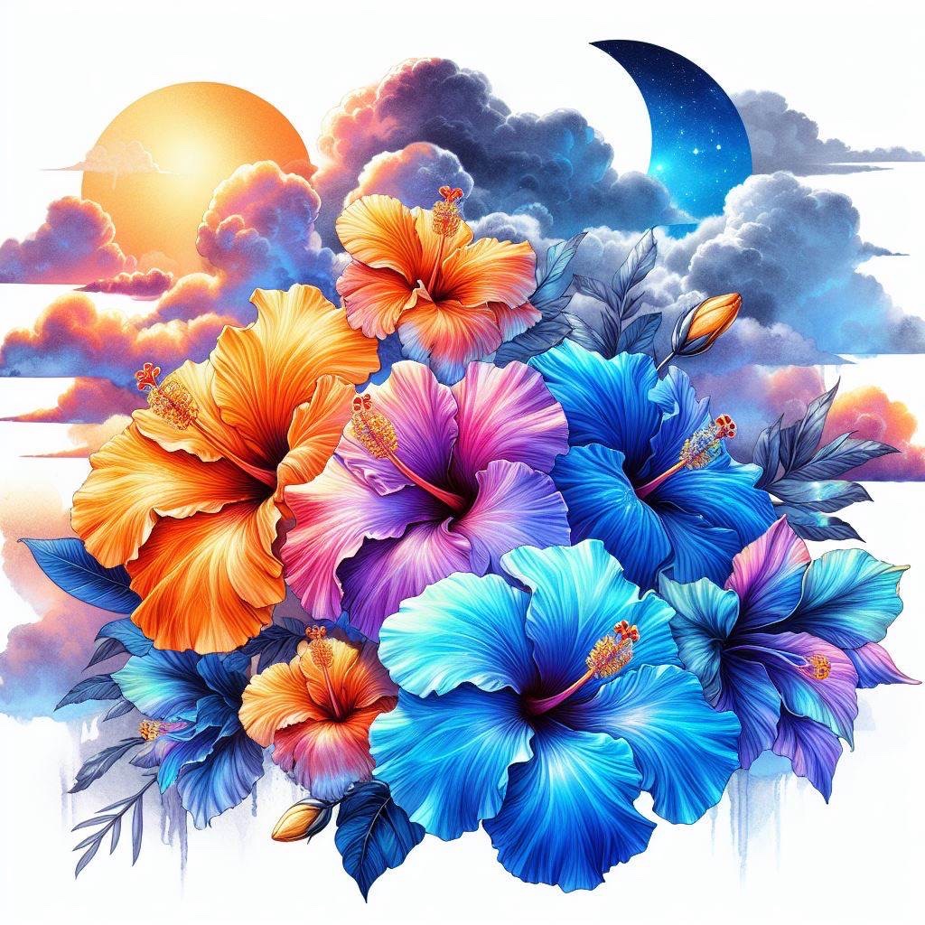 Solve Sunset & Moonrise jigsaw puzzle online with 81 pieces