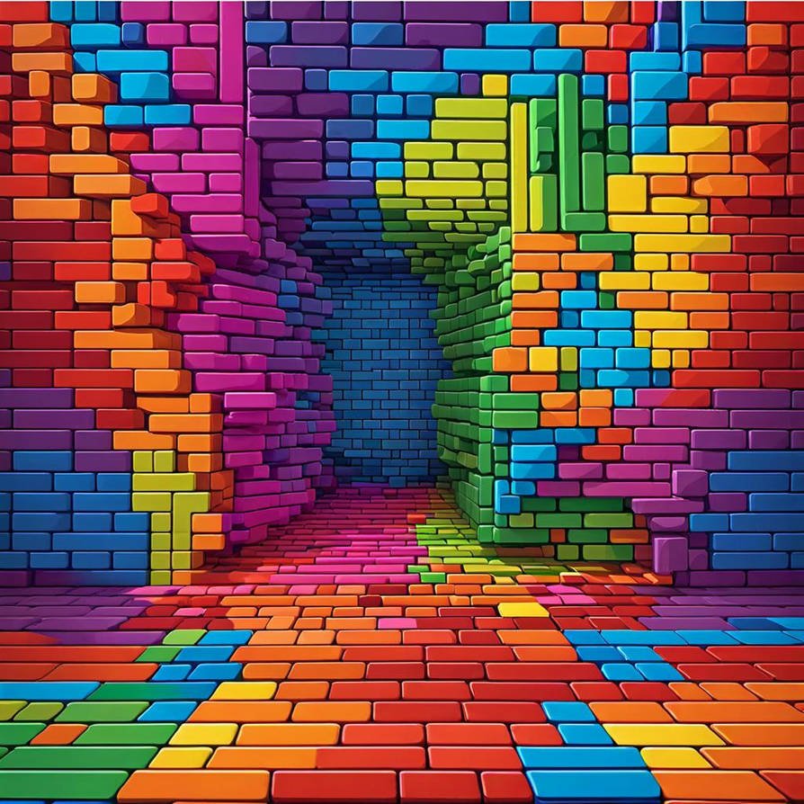 Solve Bright Bricks 04 jigsaw puzzle online with 64 pieces