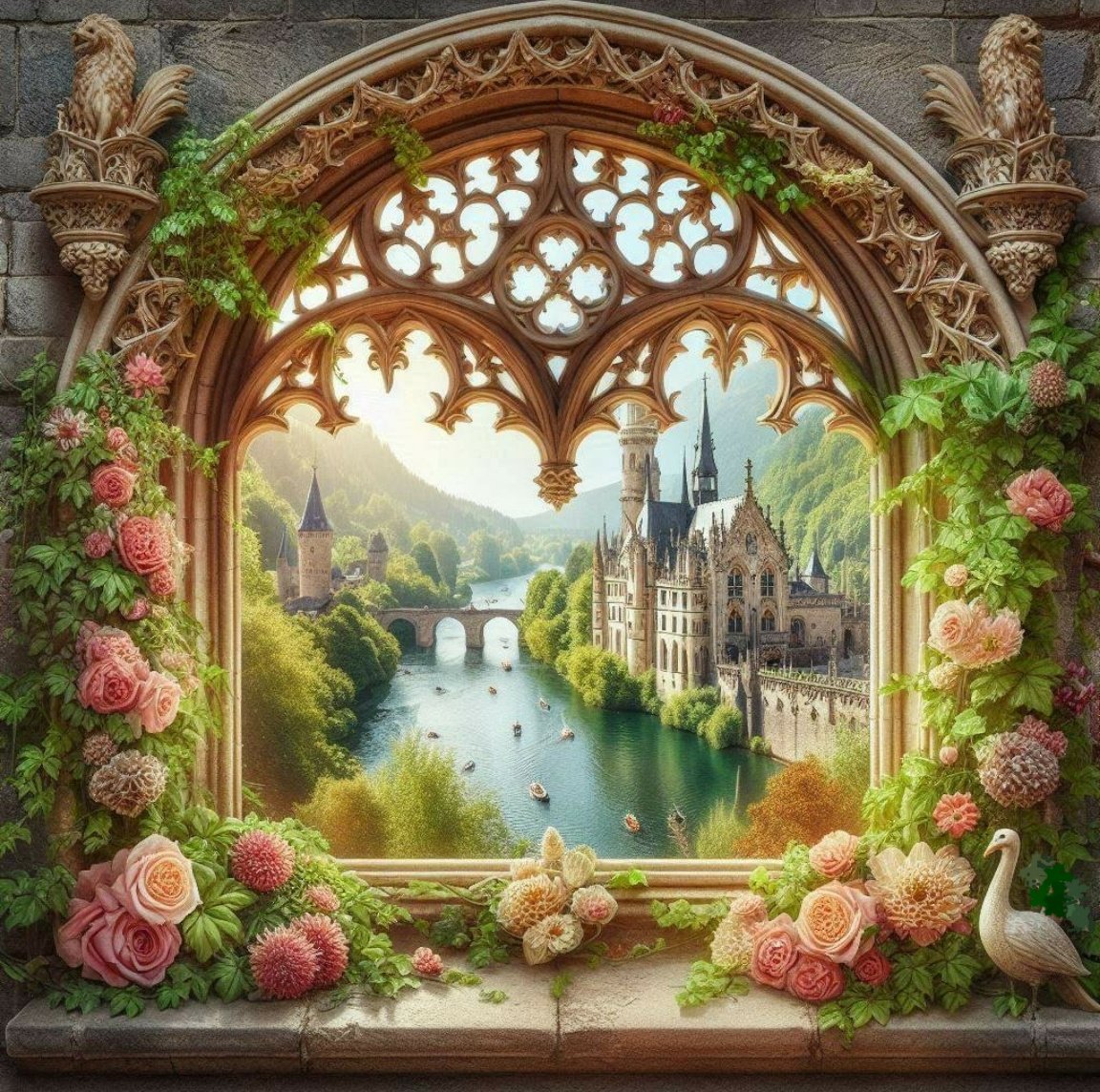 Solve Fantasy gothic window (can be resized from 9 to 306 pieces ...