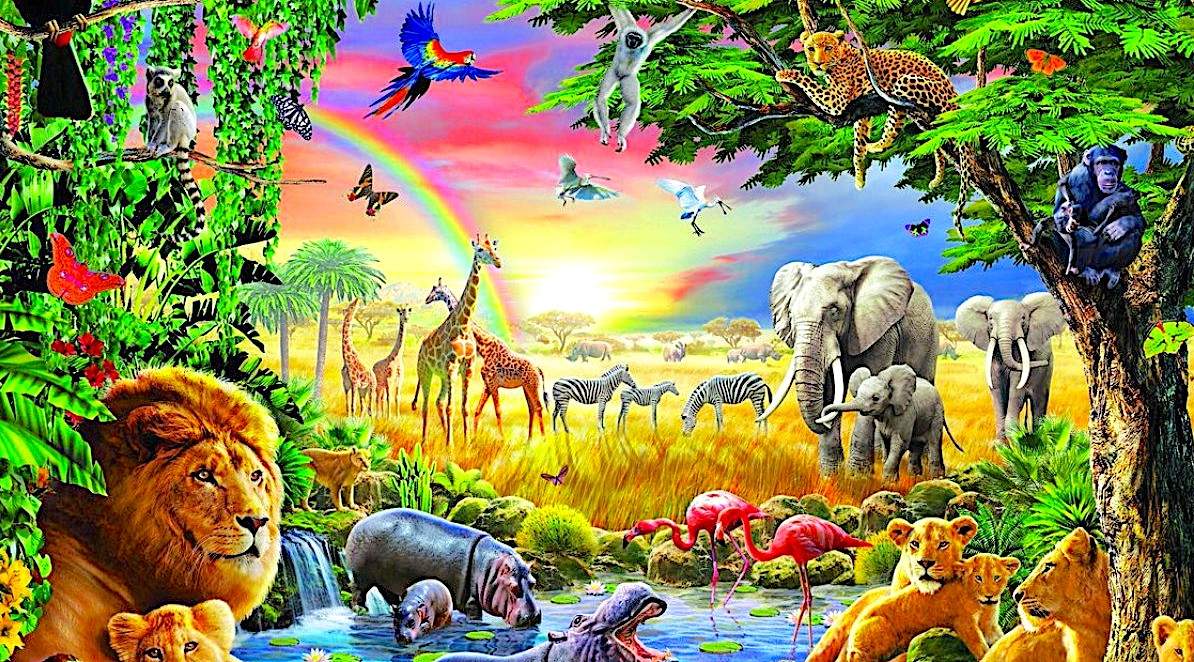 Solve Jungle Animals jigsaw puzzle online with 120 pieces