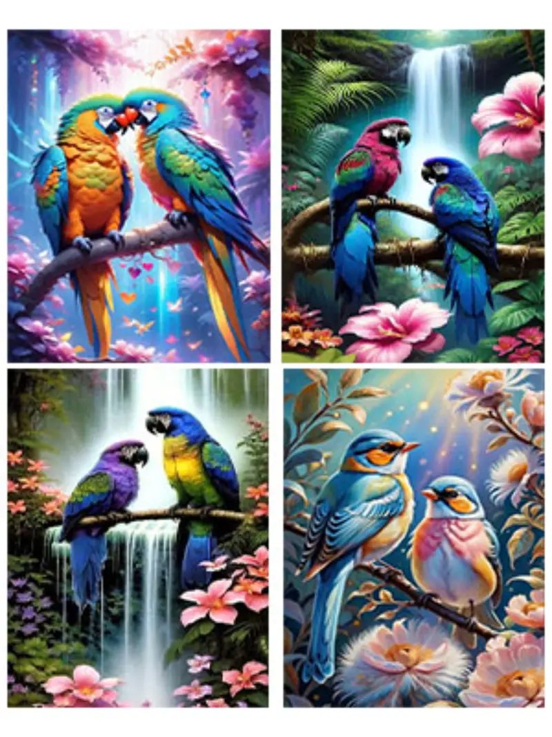 Solve Pretty Birds jigsaw puzzle online with 63 pieces