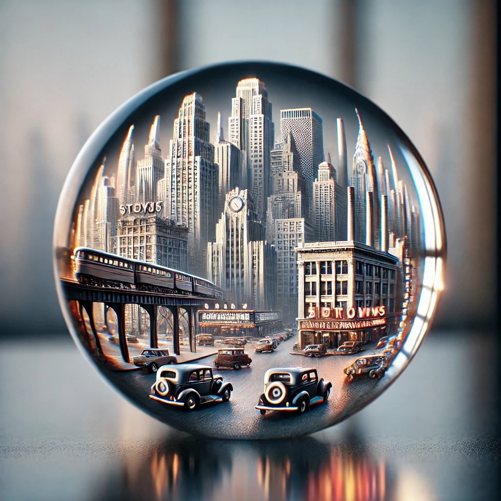 Solve Paperweight City - 1939 jigsaw puzzle online with 81 pieces