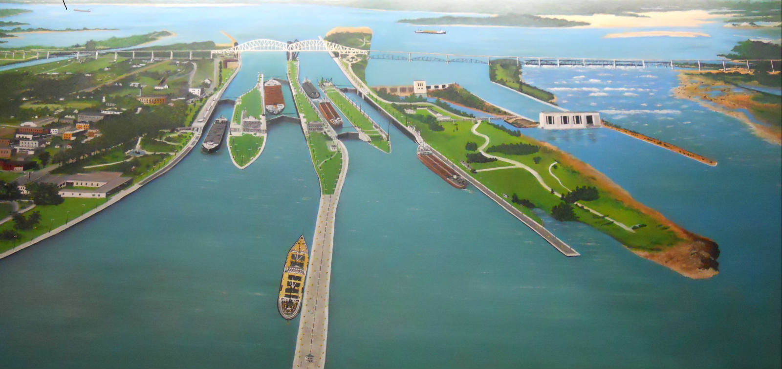 Solve Soo Locks, Sault Ste Marie, MI (as depicted in this picture ...