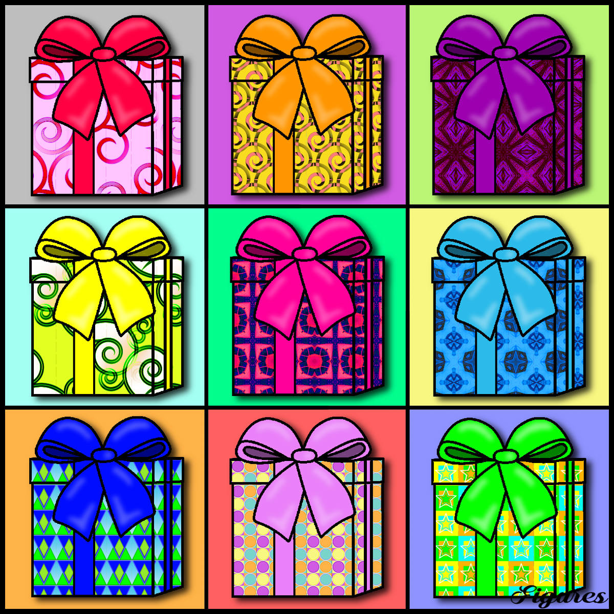 Solve Gift Boxes jigsaw puzzle online with 400 pieces