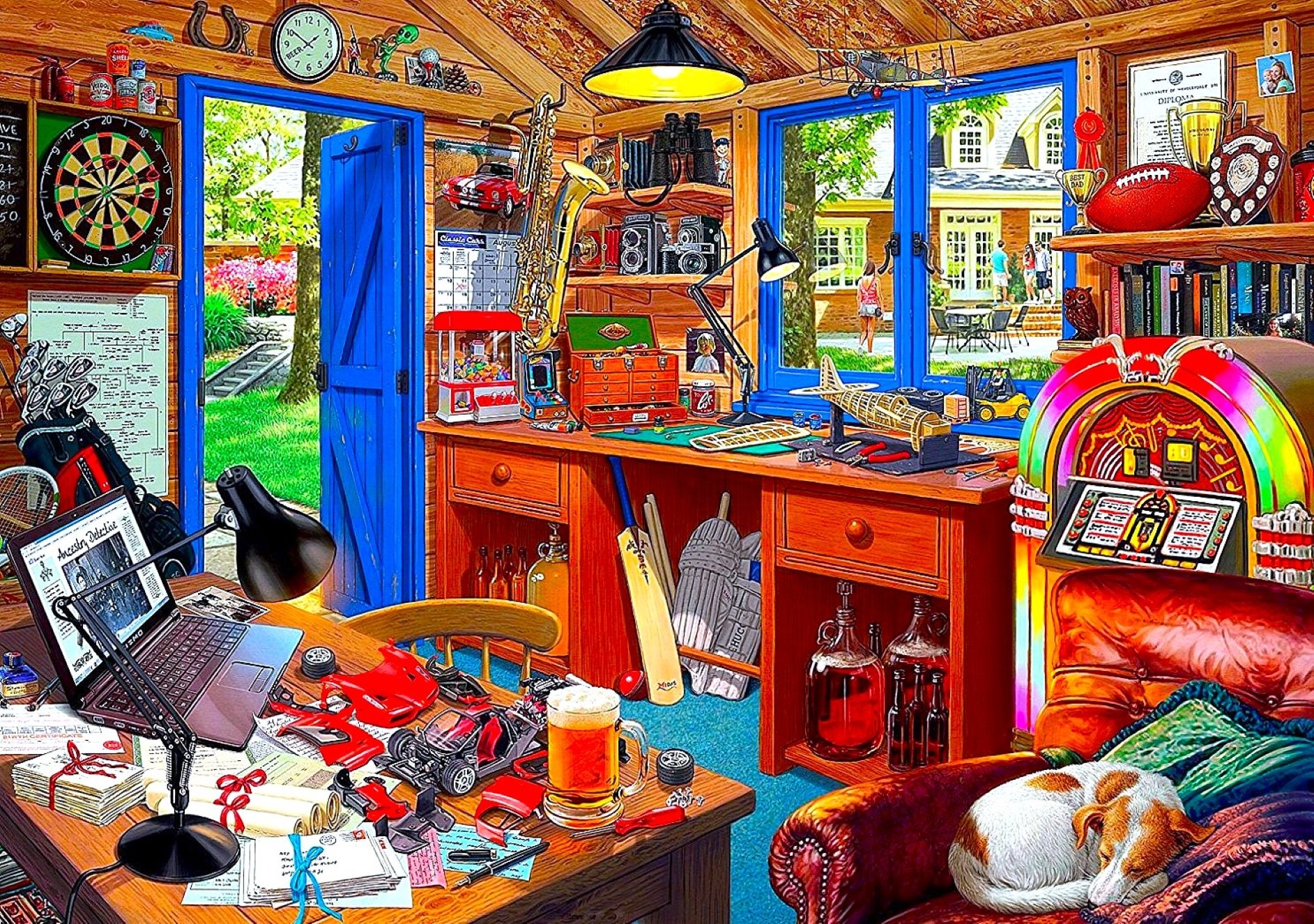 Solve Man Cave jigsaw puzzle online with 352 pieces