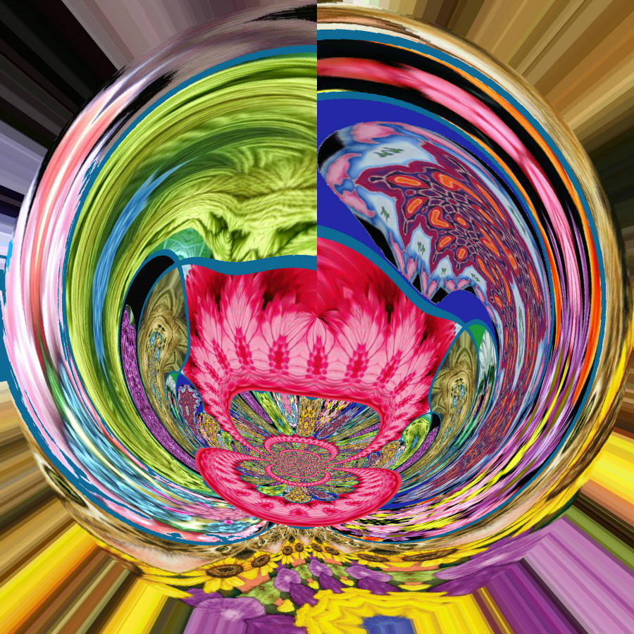 Solve Kaleido Collage Sphere jigsaw puzzle online with 81 pieces