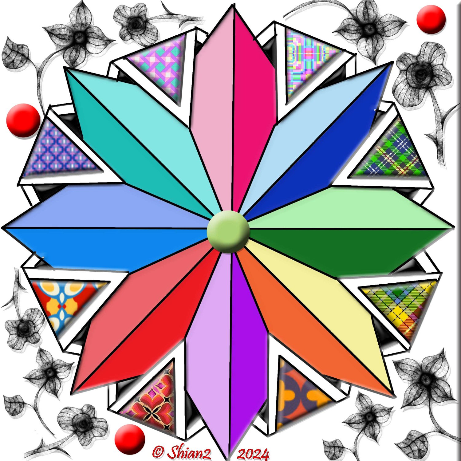 Solve Digitally drawn Tangle Pattern 'Kaya' jigsaw puzzle online with ...