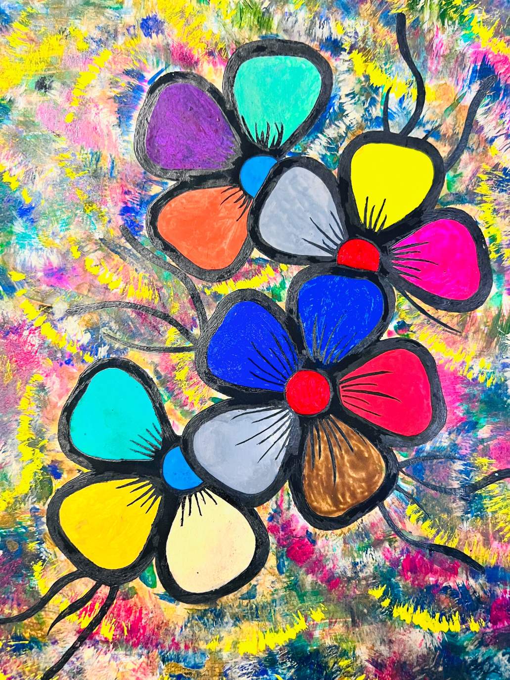 Solve Fanciful flowers jigsaw puzzle online with 99 pieces