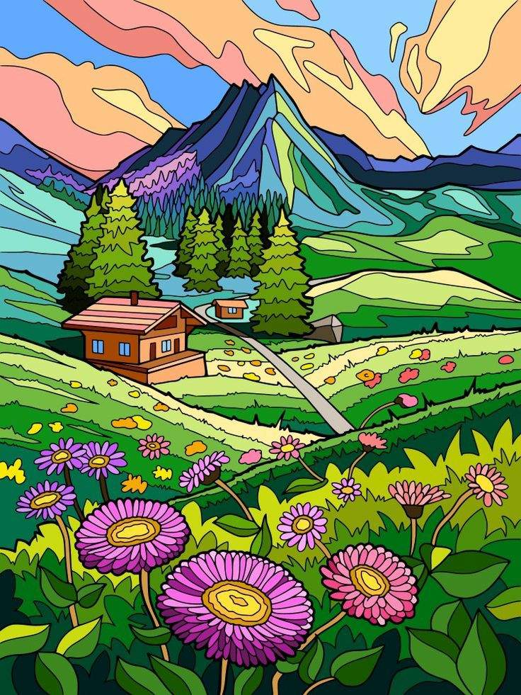 Solve Peace in the Valley jigsaw puzzle online with 70 pieces