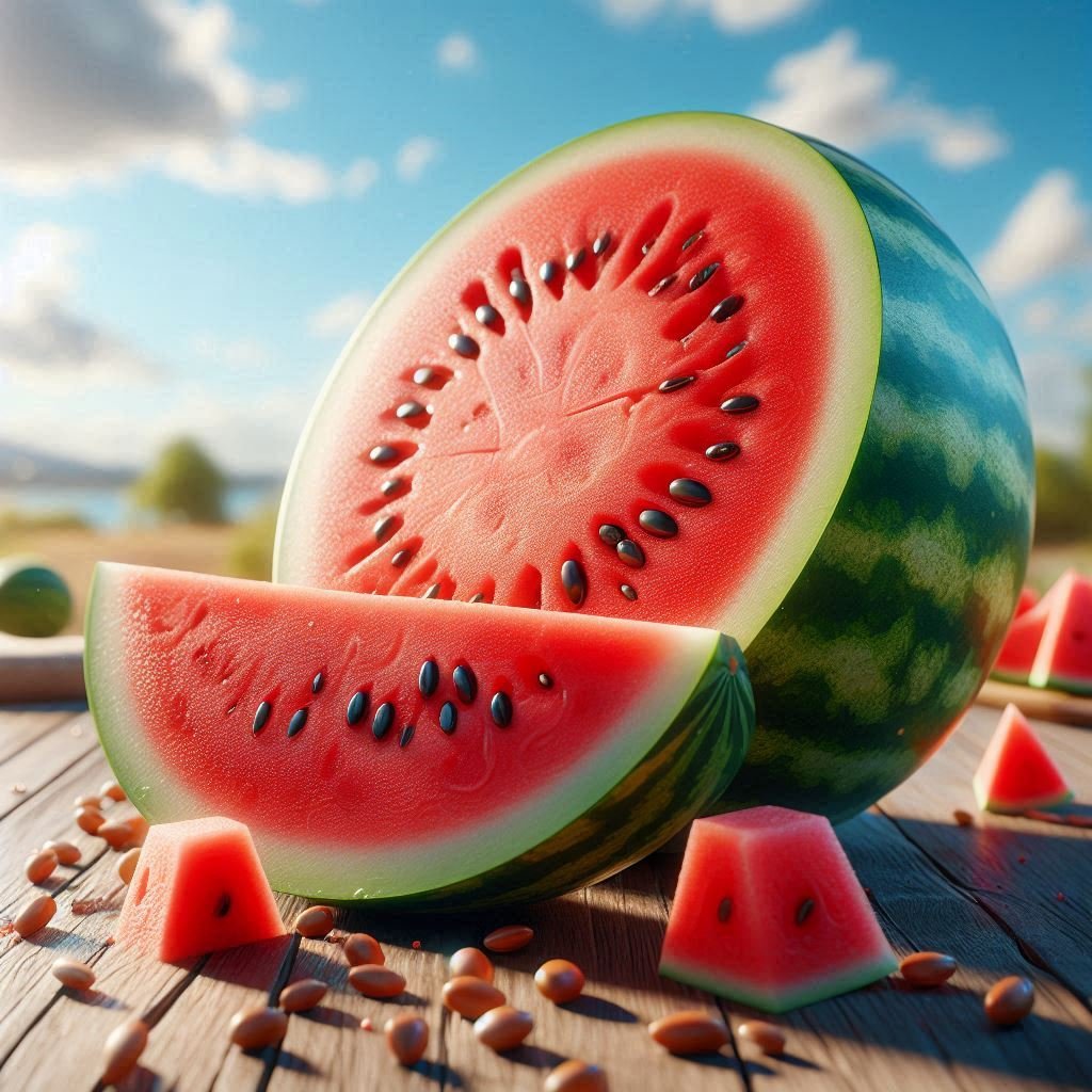 Solve Watermelon jigsaw puzzle online with 49 pieces