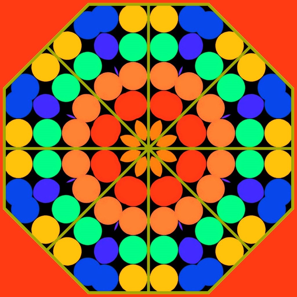 Solve Octagon Filled With Dots jigsaw puzzle online with 25 pieces