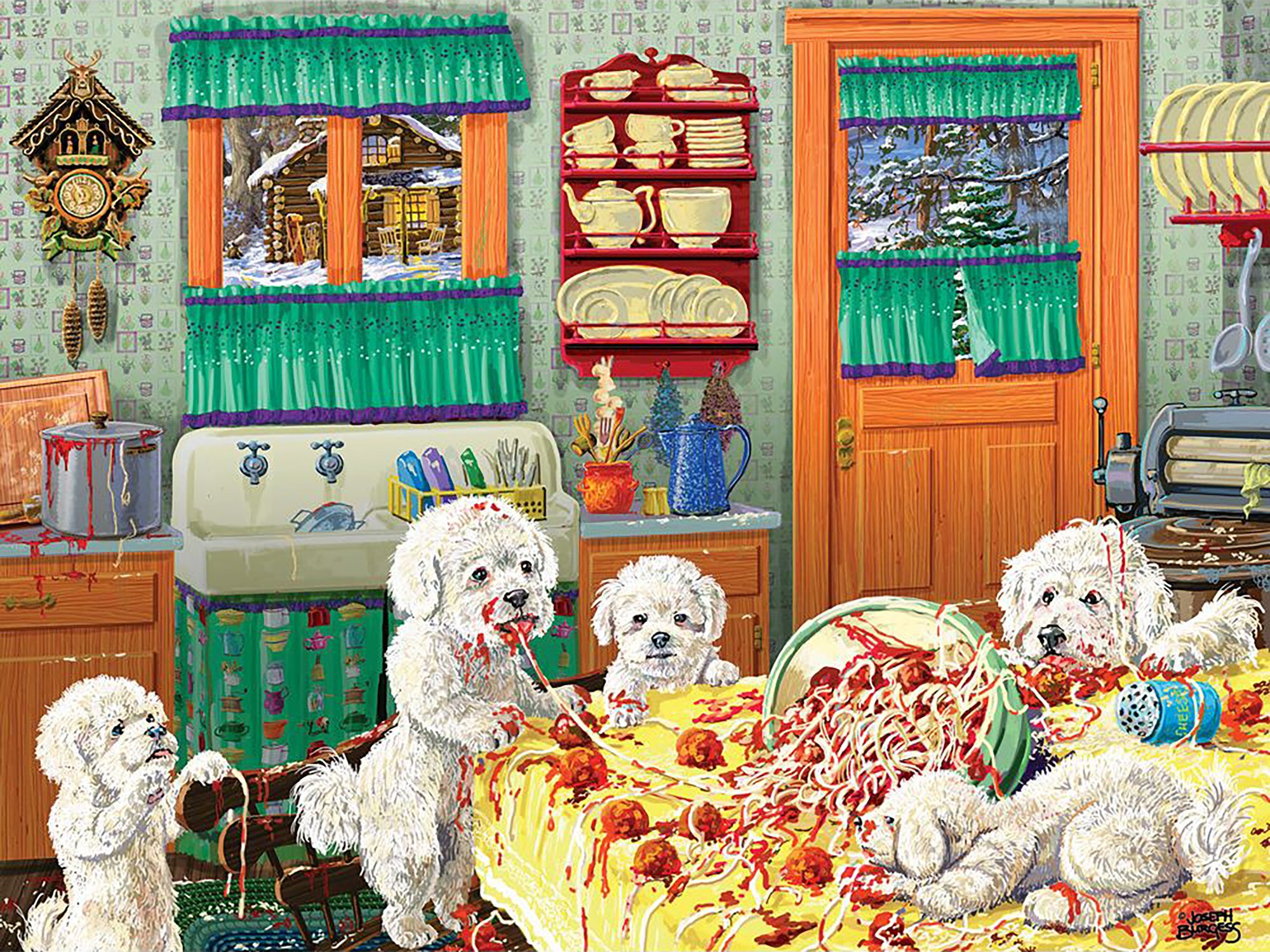 Jigsaw Puzzle | 352 pieces | Dog Gone Good Pasta | Jigidi