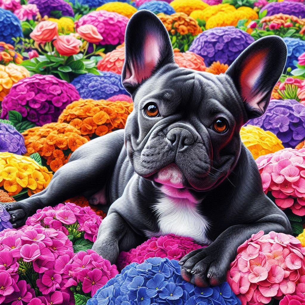 Jigsaw Puzzle | 64 pieces | Bernie the French bulldog taking in the ...