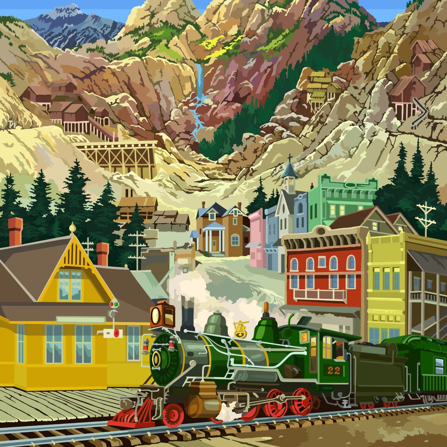 Solve PUZZLE - Mining Country jigsaw puzzle online with 81 pieces