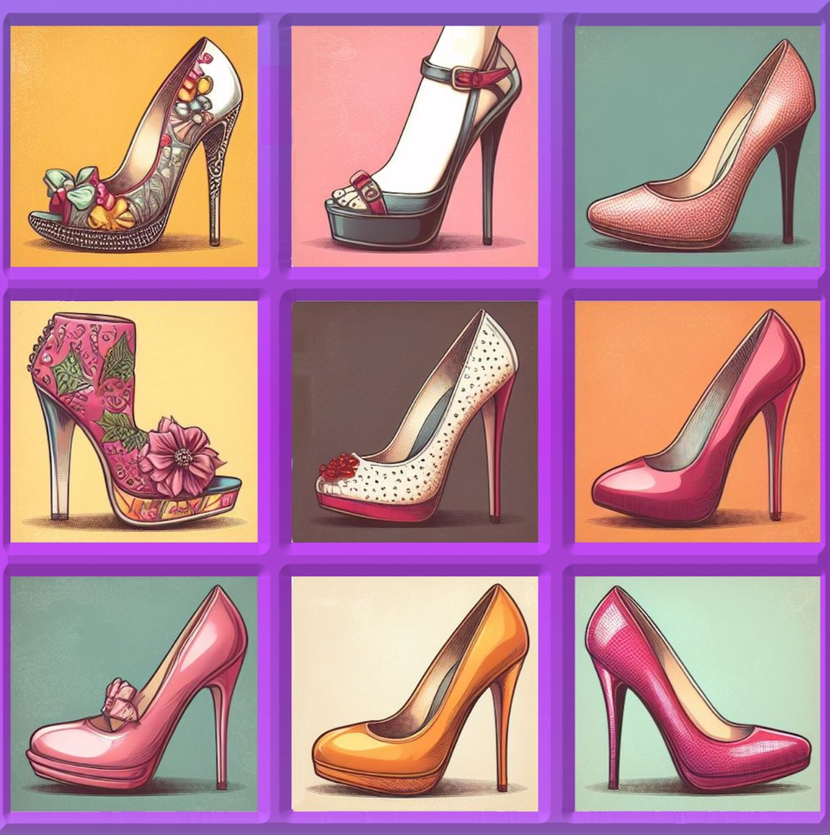 Solve MORE SHOES jigsaw puzzle online with 36 pieces
