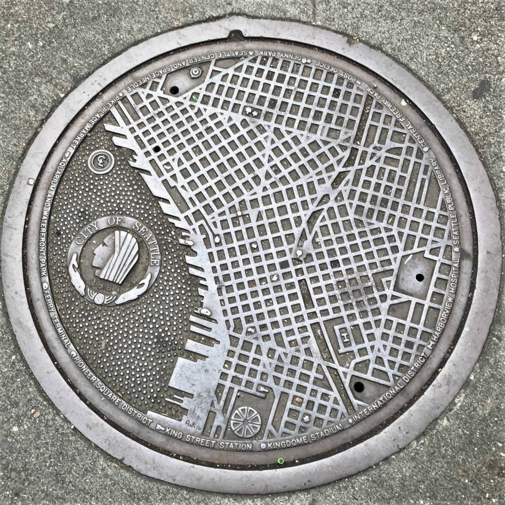 Solve Manhole Cover, Seattle, Washington jigsaw puzzle online with 100 ...