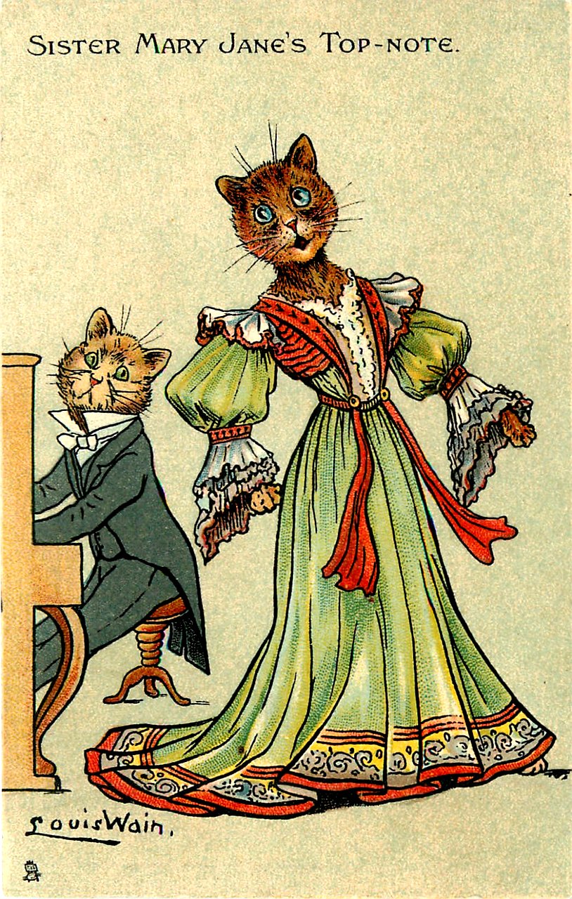 Solve Humourous Comic Cats, Sister Mary Jane's Top-note, 1905 ...