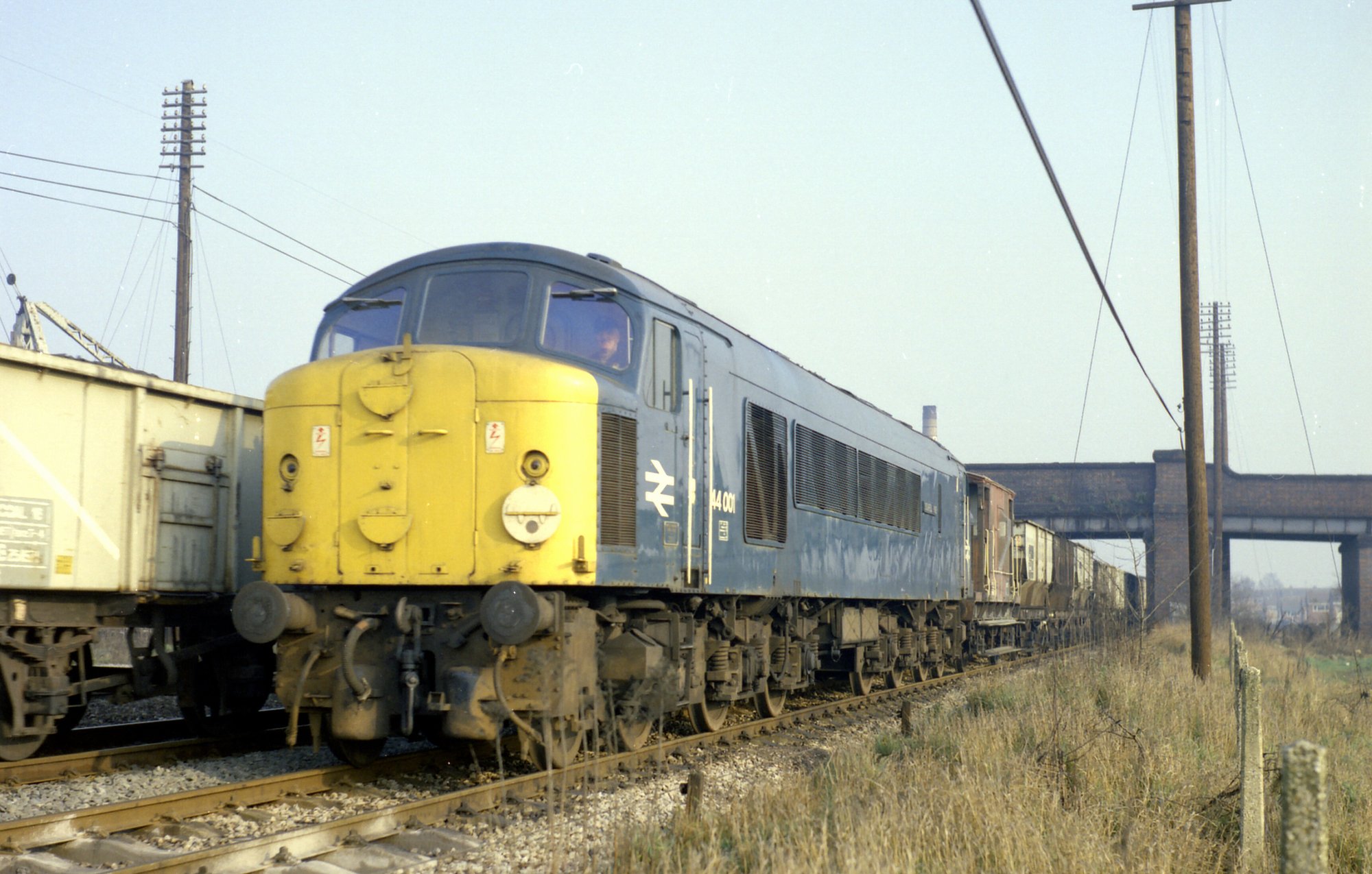 Solve BR class 44 44001 Scafell Pike on a southbound freight train at ...