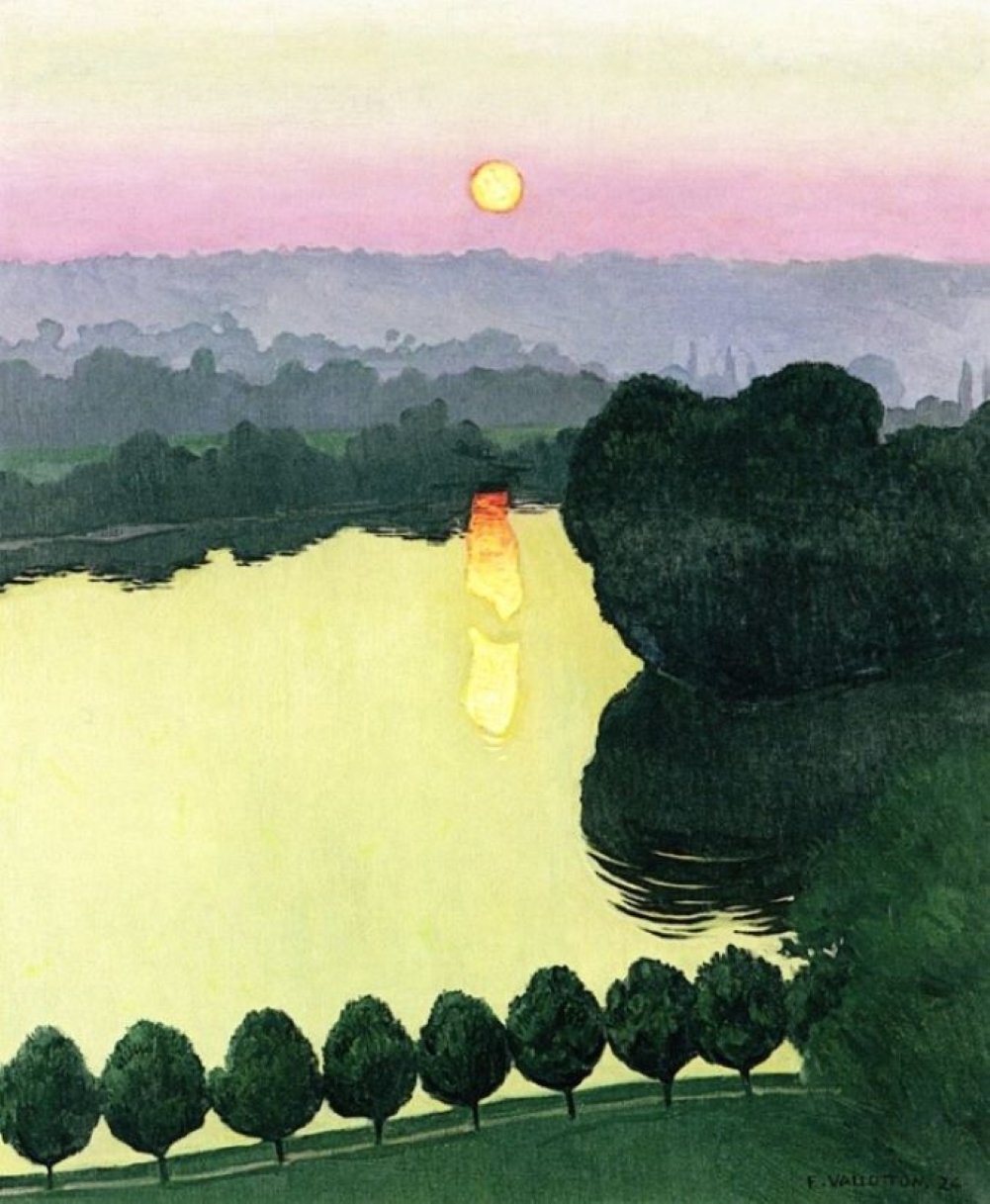 Solve Felix Vallotton (Swiss, 1850-1925 ) - Les Andelys, Evening, 1924 ...