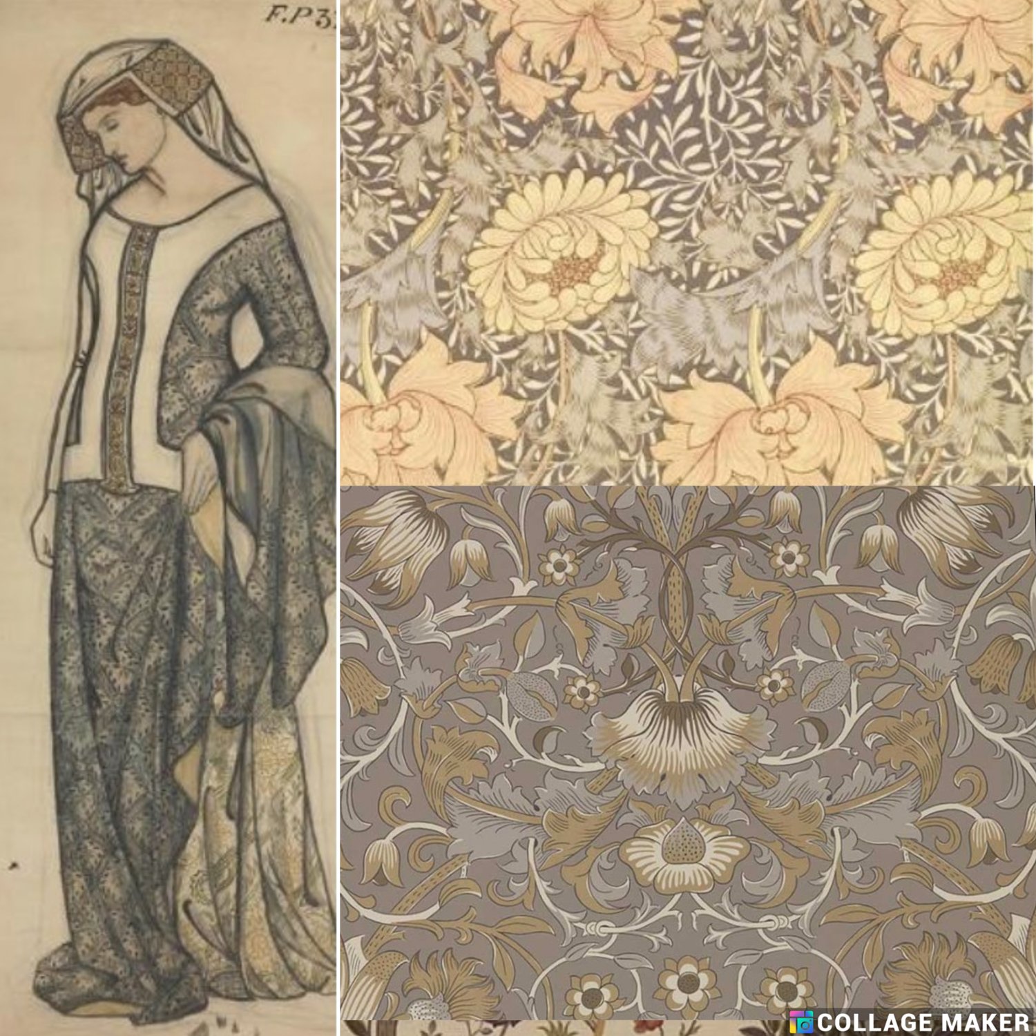 Solve Guinevere by William Morris with additional Wm Morris prints jigsaw puzzle online with 169 ...